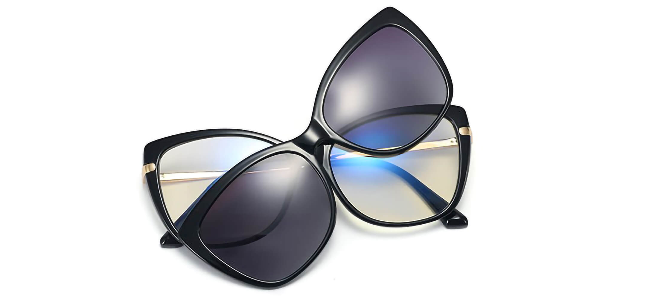 Buy Snap Clip Cat Eye Clip On Eyeglasses