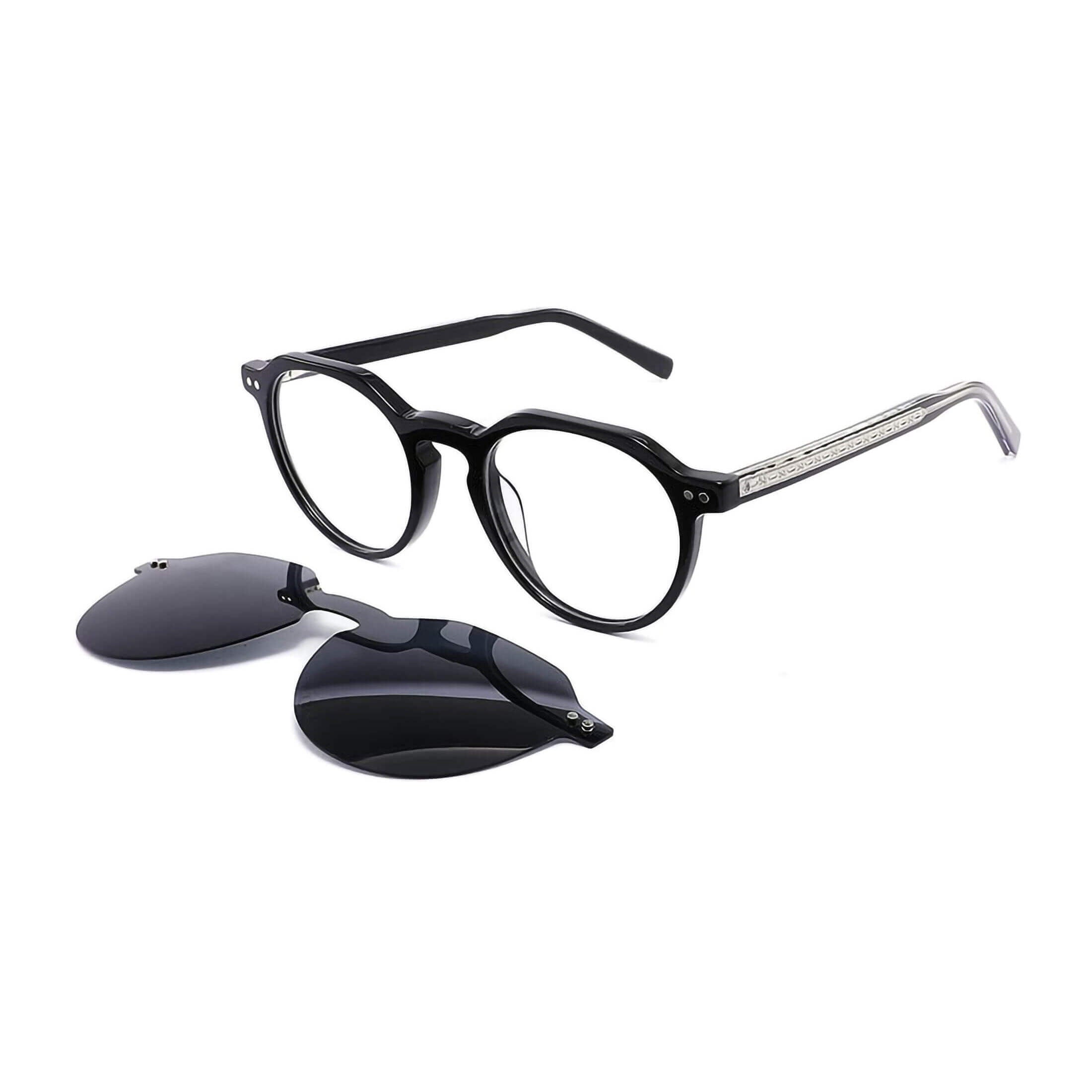 Buy Clip Vision Oval Clip On Eyeglasses Frames For Men & Women