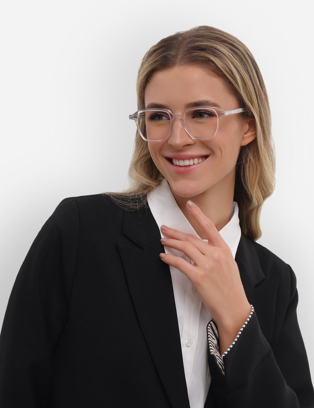 Buy Oval Shape Face Eyeglasses With Blue Light Blocking Lens