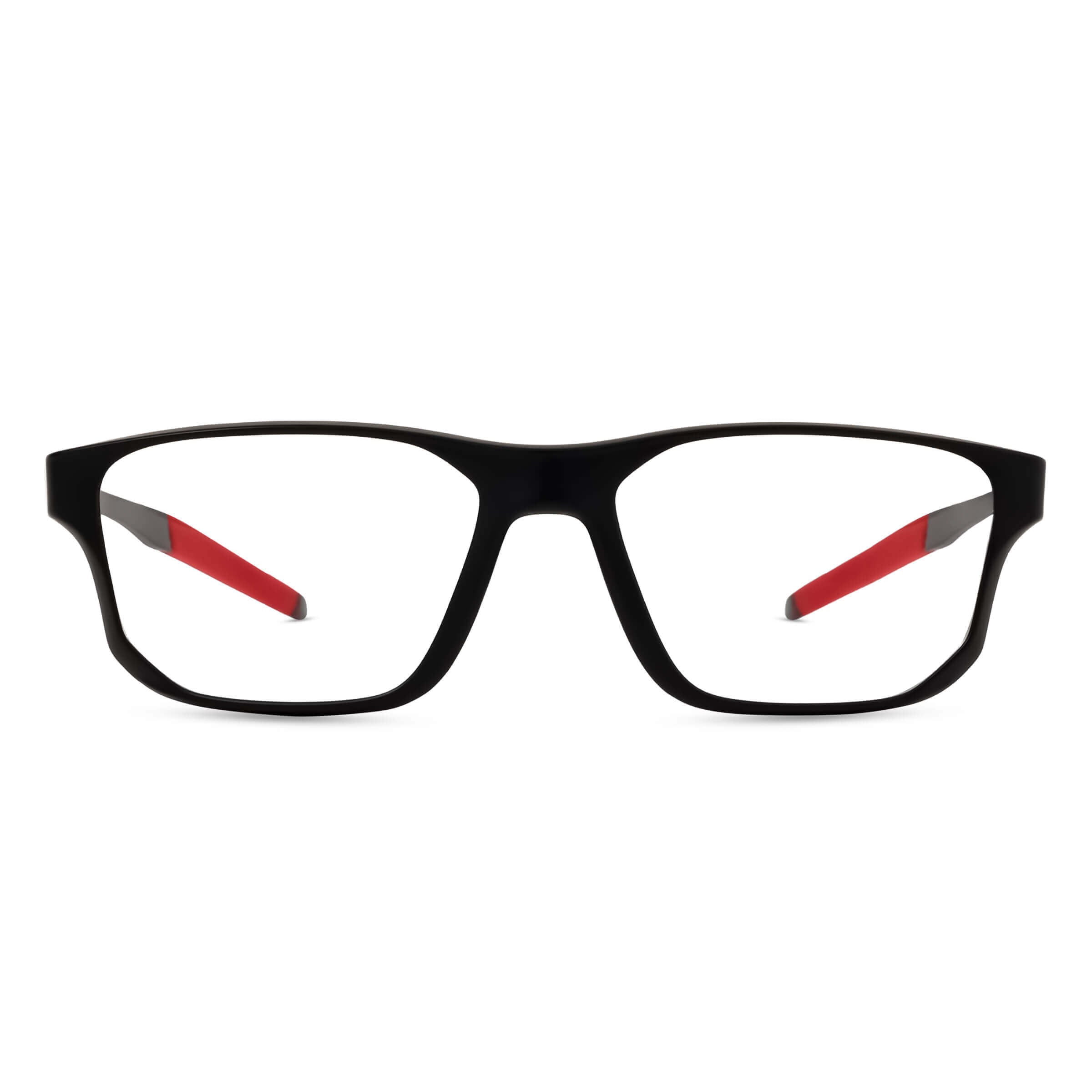 Gaming Rectangle Glasses – TR & Metal, Straight Leg, Full-Rim with ...