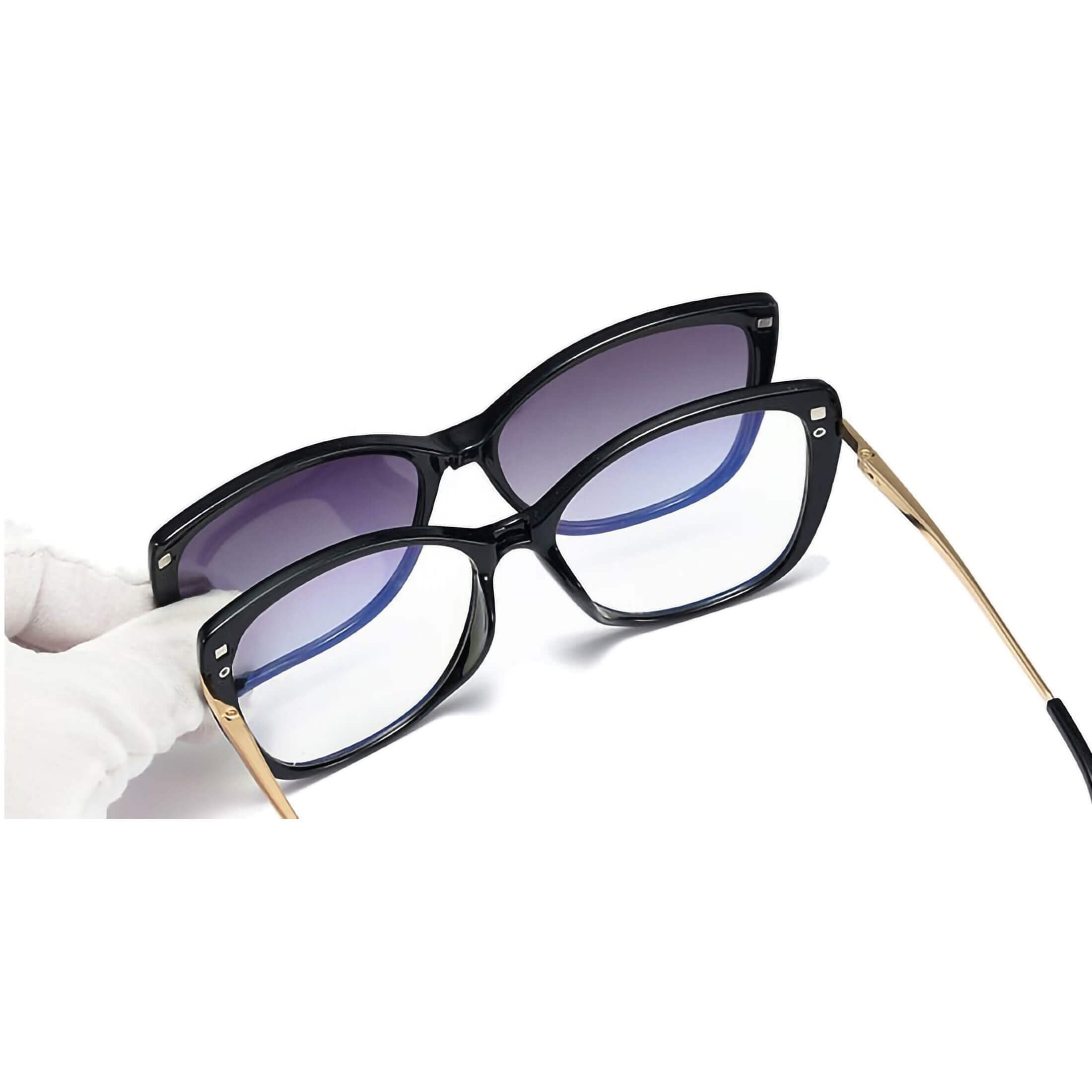 Buy Snap Clip Cat Eye Clip On Eyeglasses