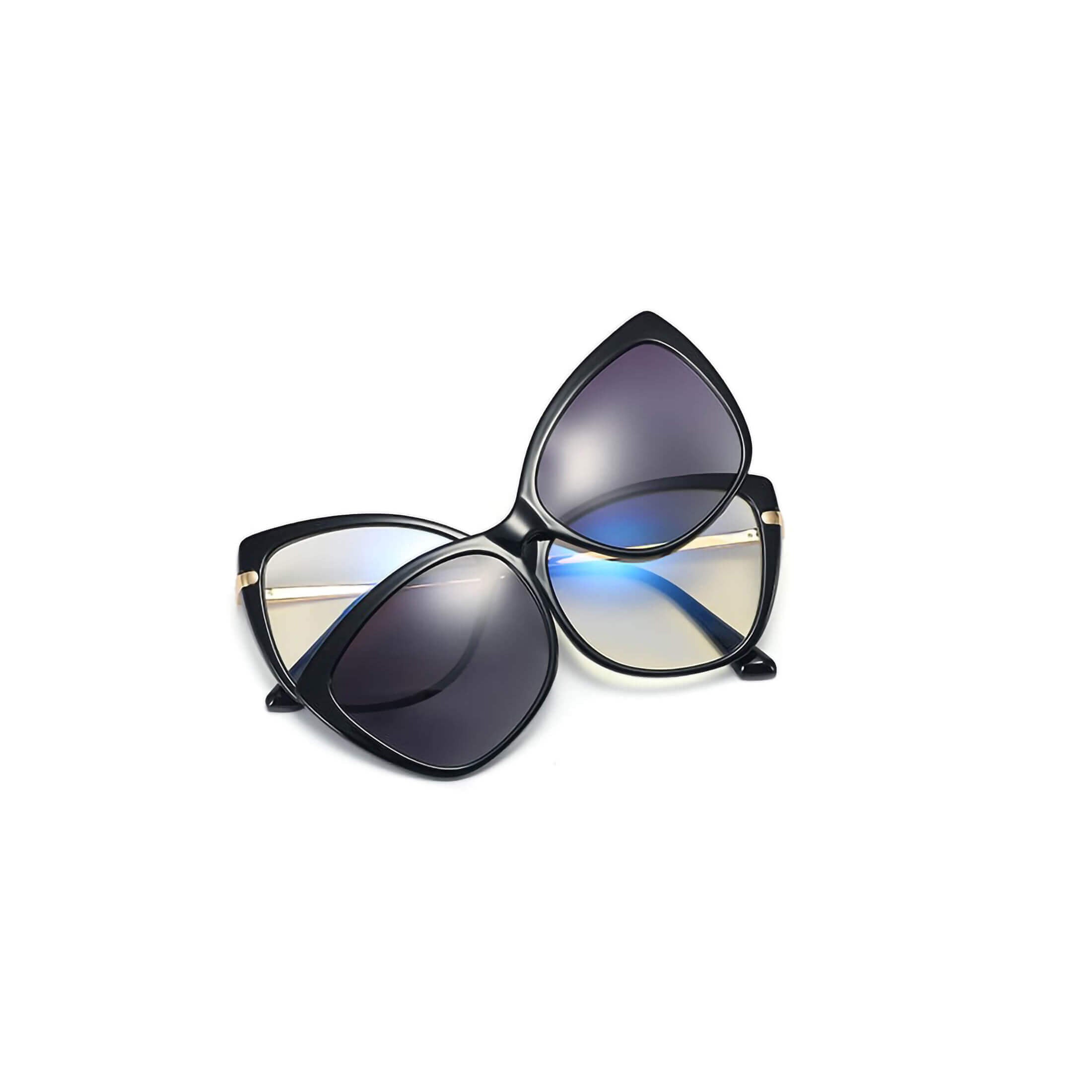 Buy Snap Clip Cat Eye Clip On Eyeglasses