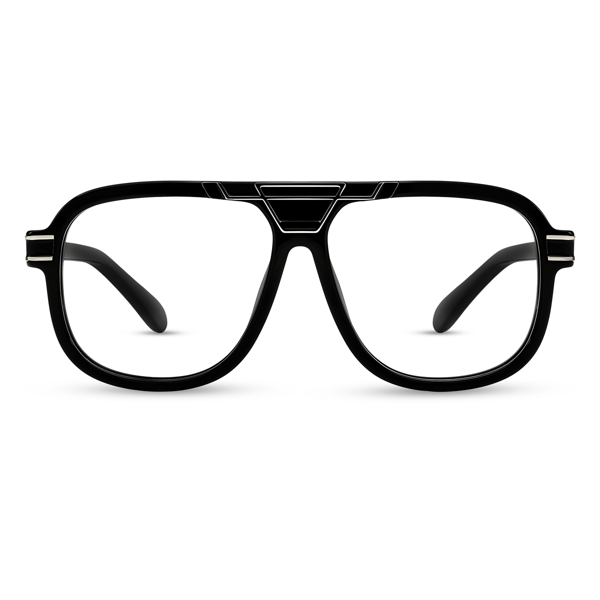 Zymax Oversized Aviator Eyeglasses – Square Acetate Frames for Bold Style